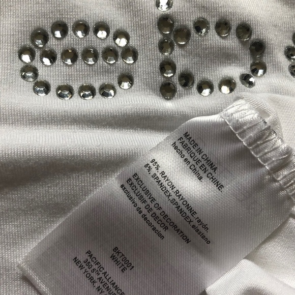 bebe | Tops | Bebe Bling Short Sleeve Tee | Poshmark
